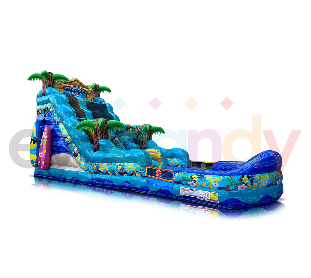 Beach Party 18’ Single Lane Slide – Eyecandy Inflatables